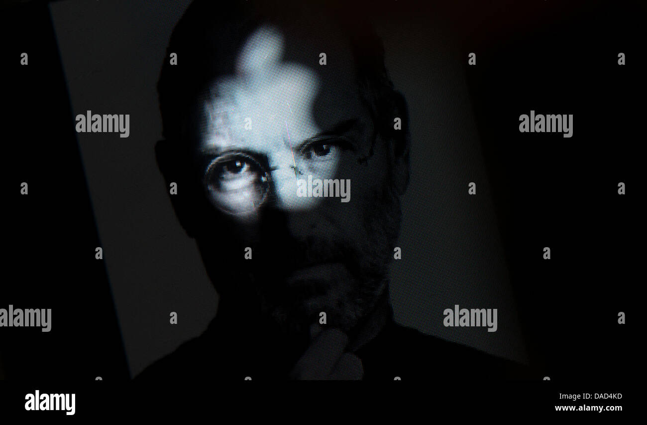 ILLUSTRATION - The portrait of co-founder of Apple, Steve Jobs, that is ...