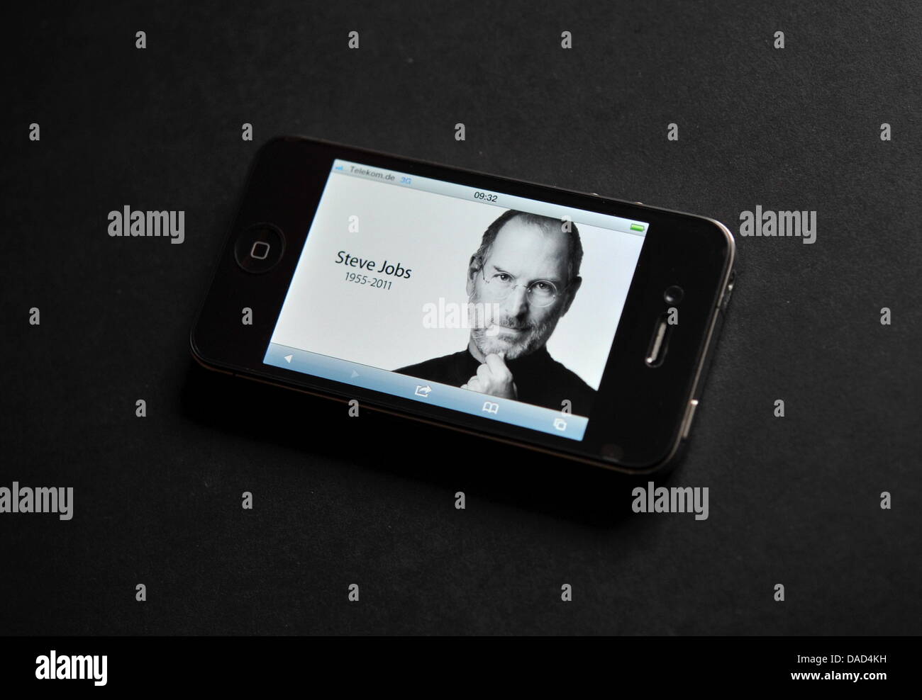ILLUSTRATION - The portrait of co-founder of Apple, Steve Jobs, is ...