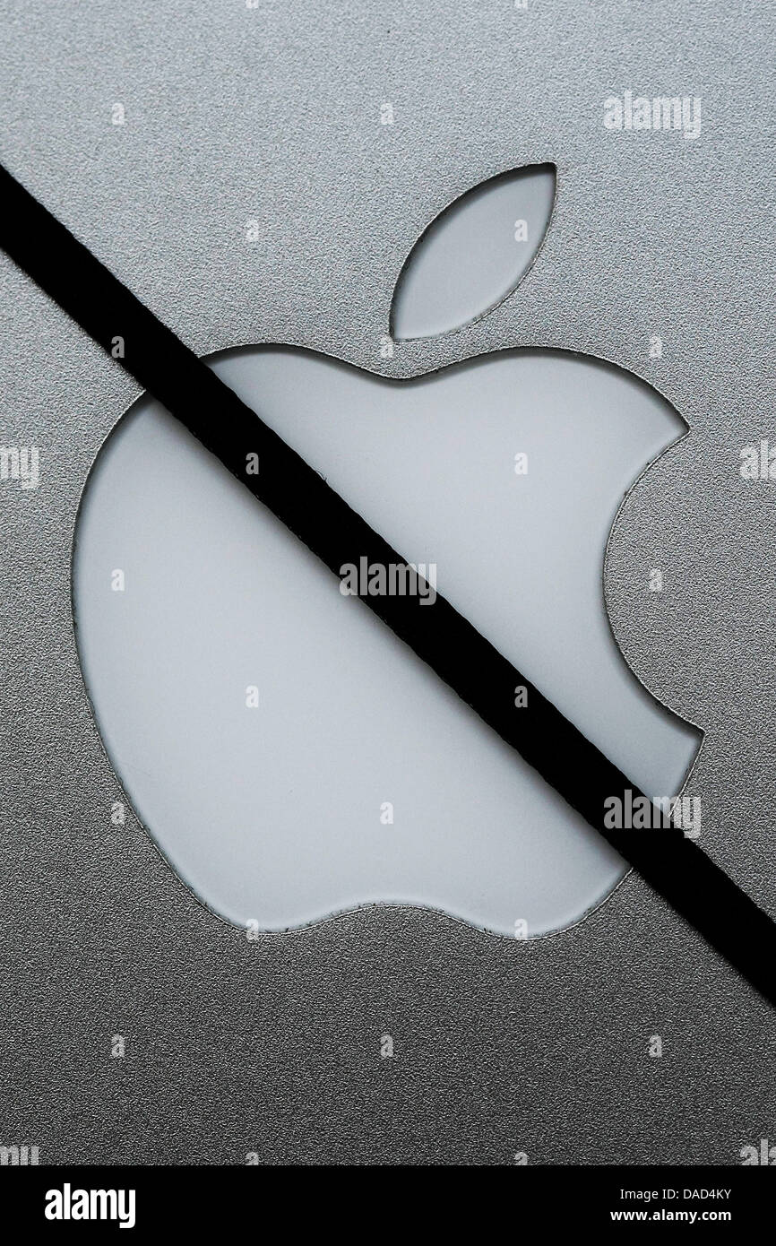 ILLUSTRATION - A black ribbon lies on the logo of the multinational ...