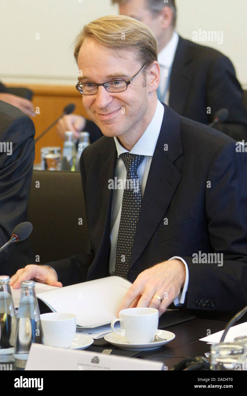 The President of German Bundesbank, Jens Weidmann, is seen during a ...