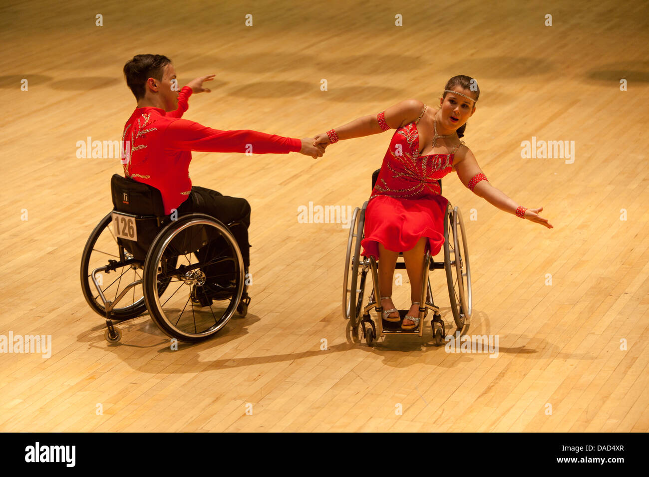 Competitors at the Grand Prix International Wheelchair Dancesport ...