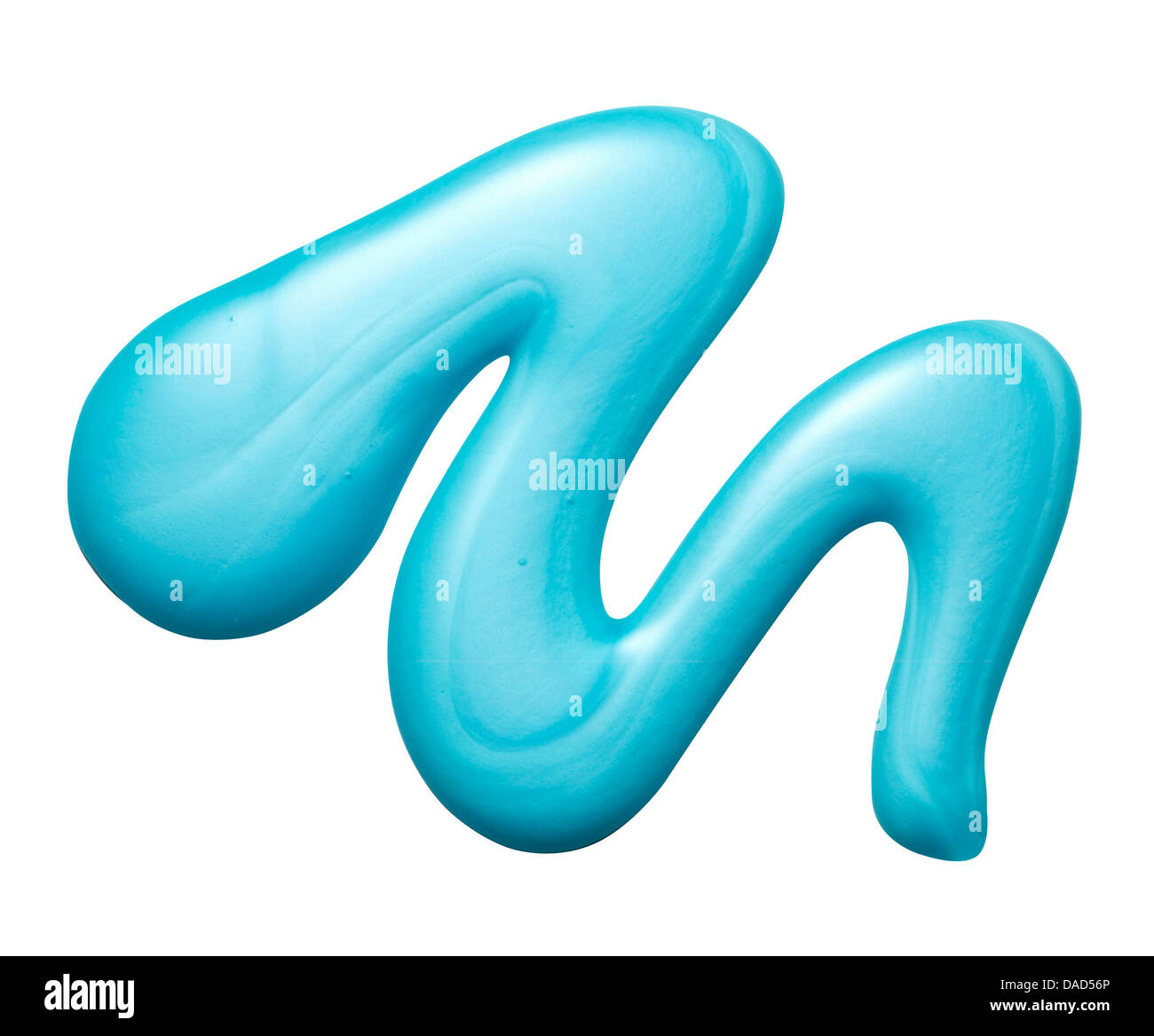 blue turquoise cream gel cut out onto a white background Stock Photo ...