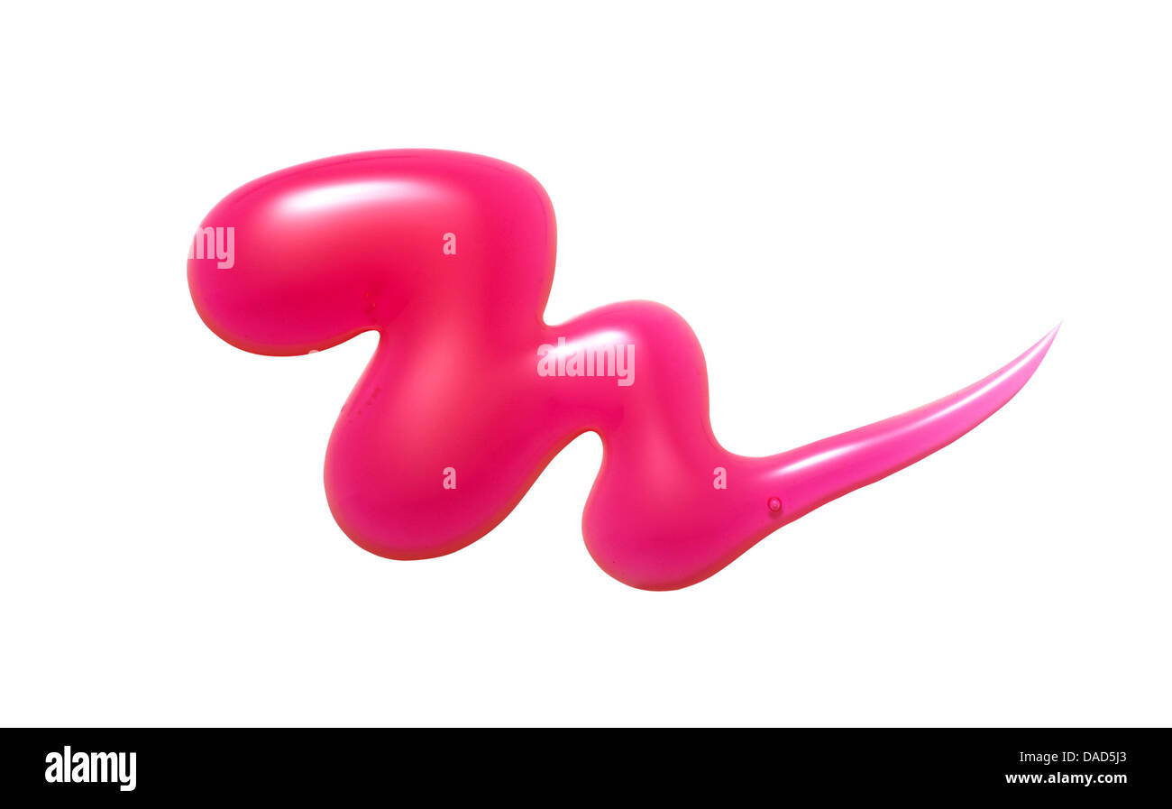 pink beige body cream gel cut out onto a white background Stock Photo ...