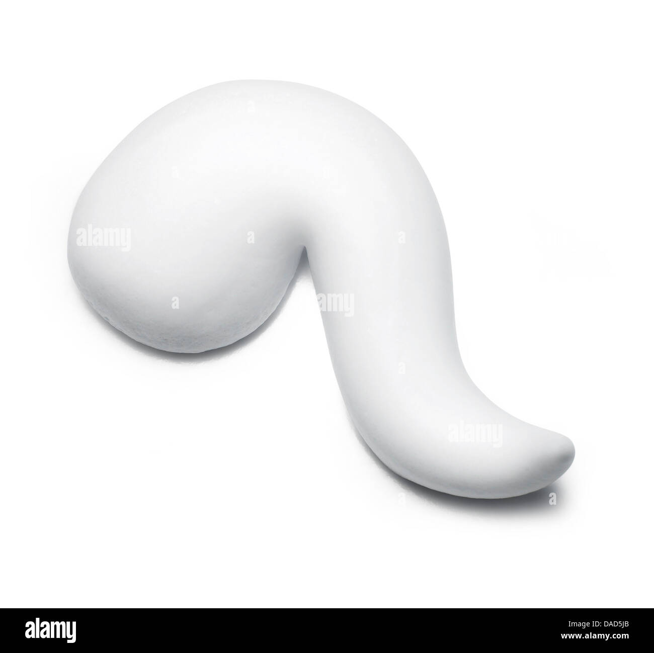 sweep of white beauty cream oil gel product cut out onto a white ...