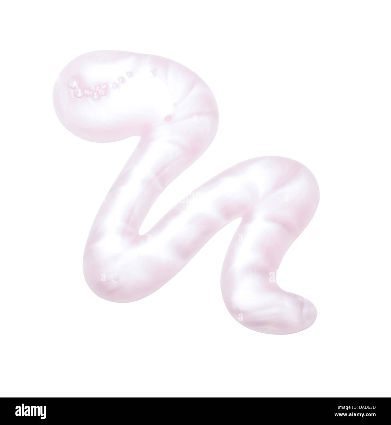 pink beige body cream gel cut out onto a white background Stock Photo ...