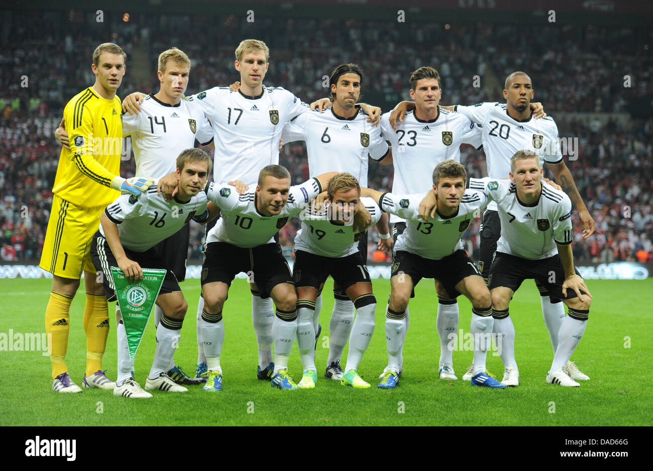 German players (top left to bottom right) Manuel Neuer, Holger ...