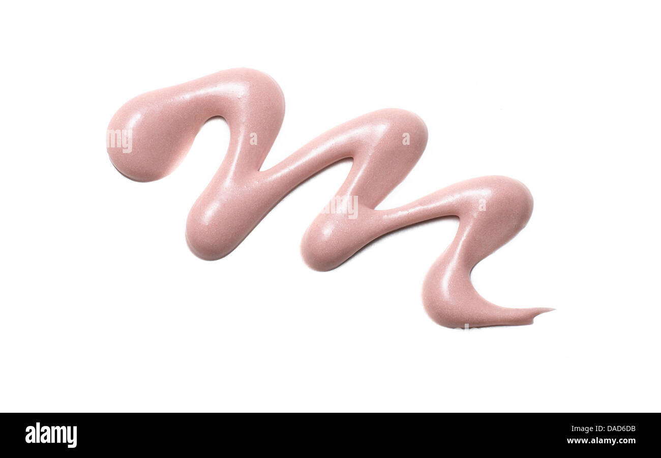 pink beige body cream gel cut out onto a white background Stock Photo ...