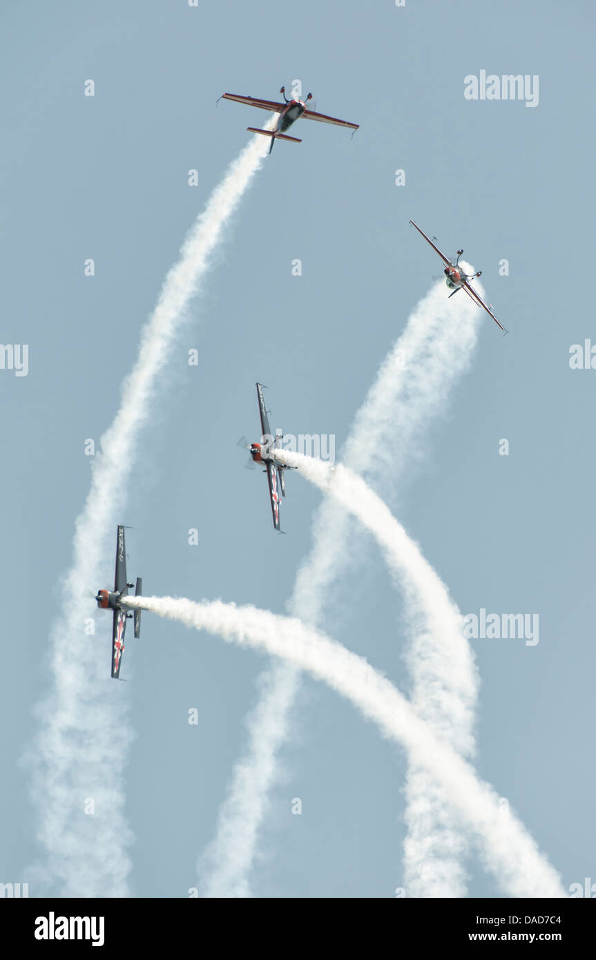The Blades aerobatic display team execute some precision flying in ...