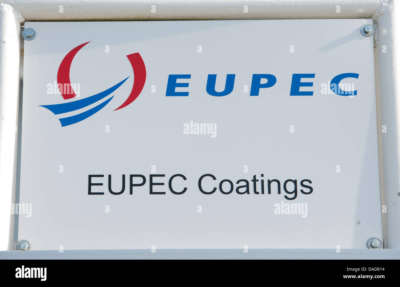 The logo of the French pipeline manufacturer Eupec is seen on the ...