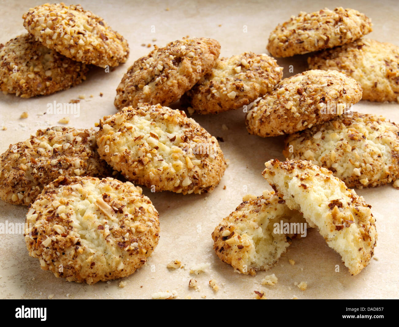 Coconut and almond crunch wafers American snacks Stock Photo - Alamy