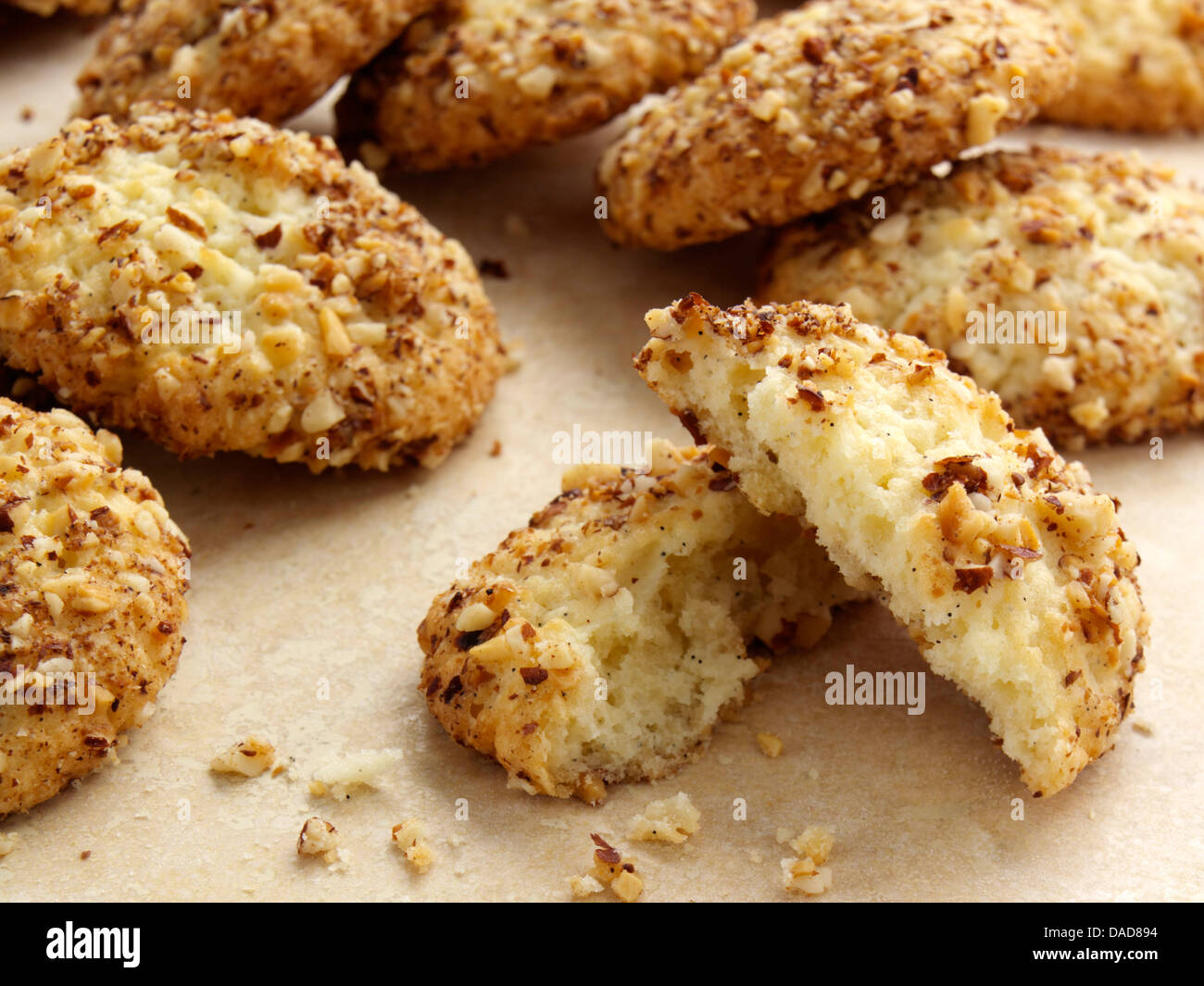 Coconut and almond crunch wafers American snacks Stock Photo - Alamy
