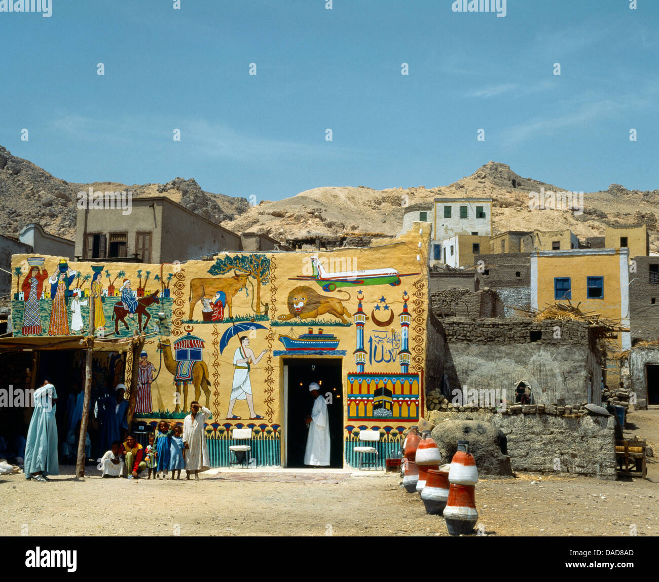 Gorma Village Egypt Kaaba & Transport Painted On House Return From ...