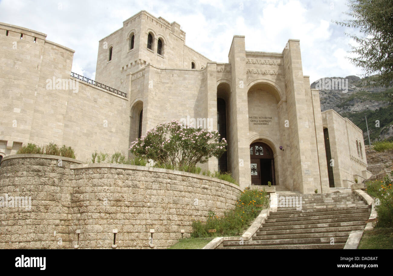 Albania. Kruje. The Kruja castle. The National Skanderbeg Museum within ...
