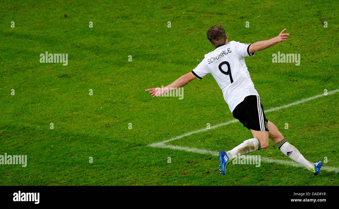 Germany's Andre Schuerrle celebrates after scoring the 1-0 during the ...