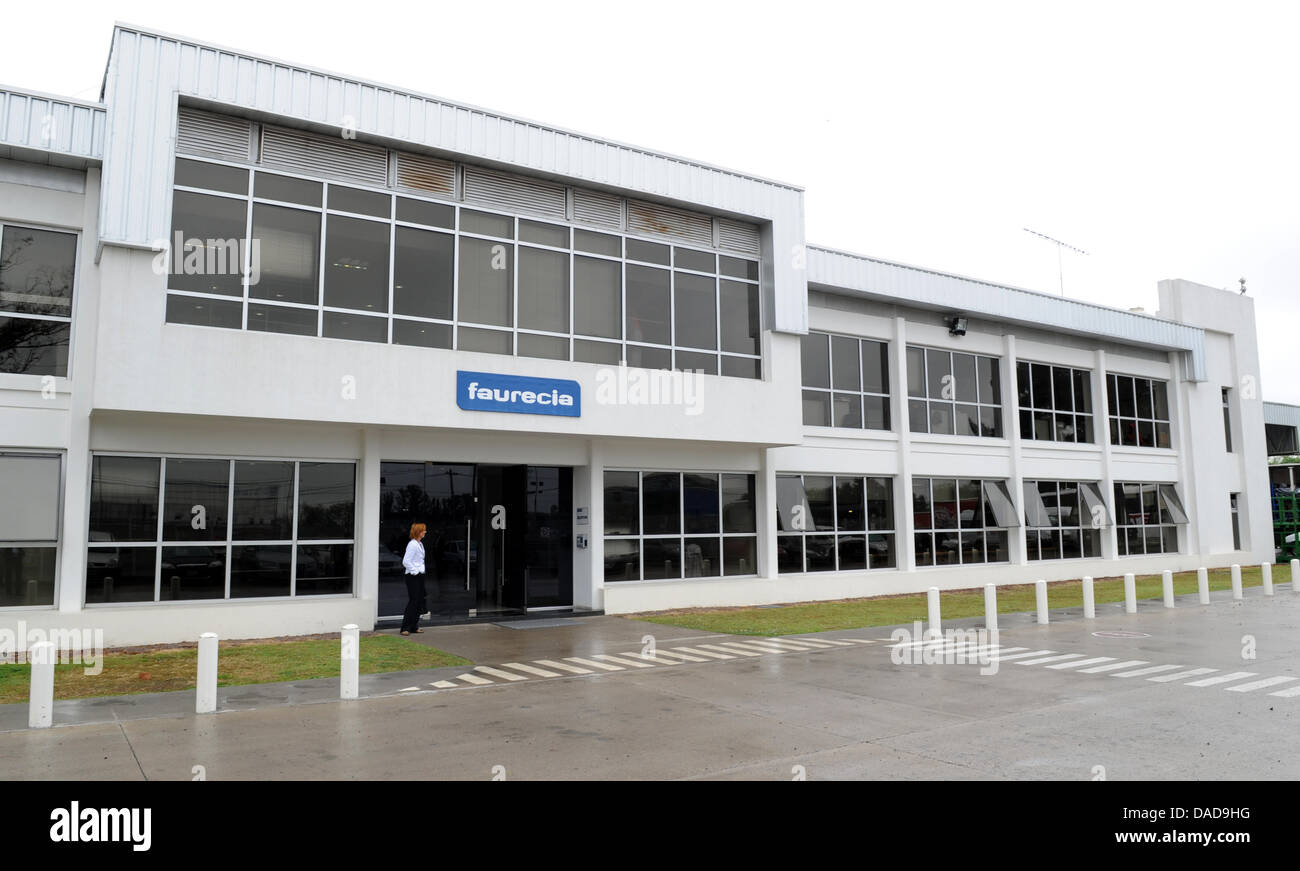 The factory of car parts supplier Faurecia is seen in Estobar, near ...