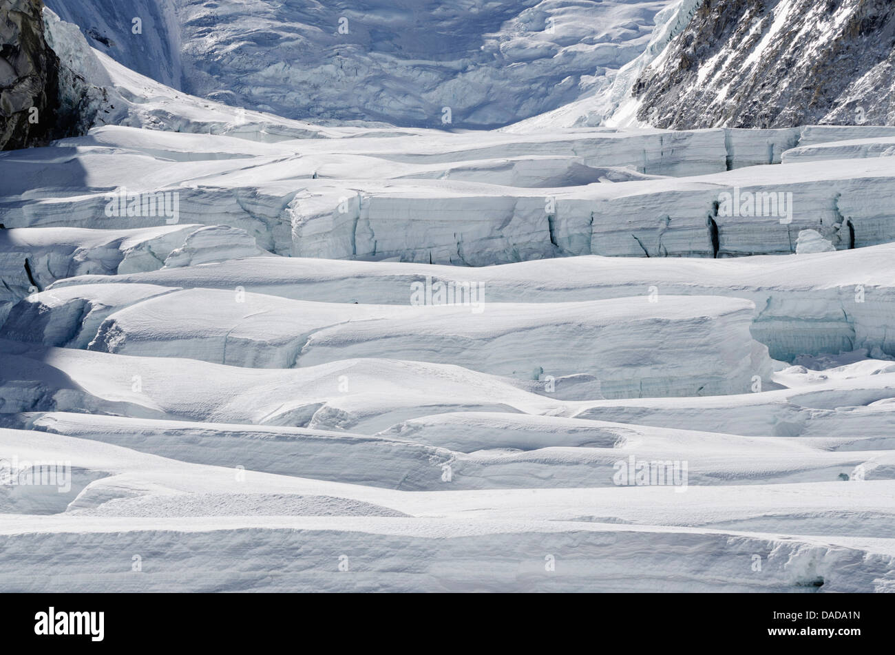 Crevasses on Mount Everest, Solu Khumbu Everest Region, Sagarmatha ...