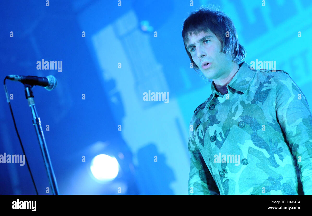 Singer Liam Gallagher of the British band Beady Eye gives a concert at ...