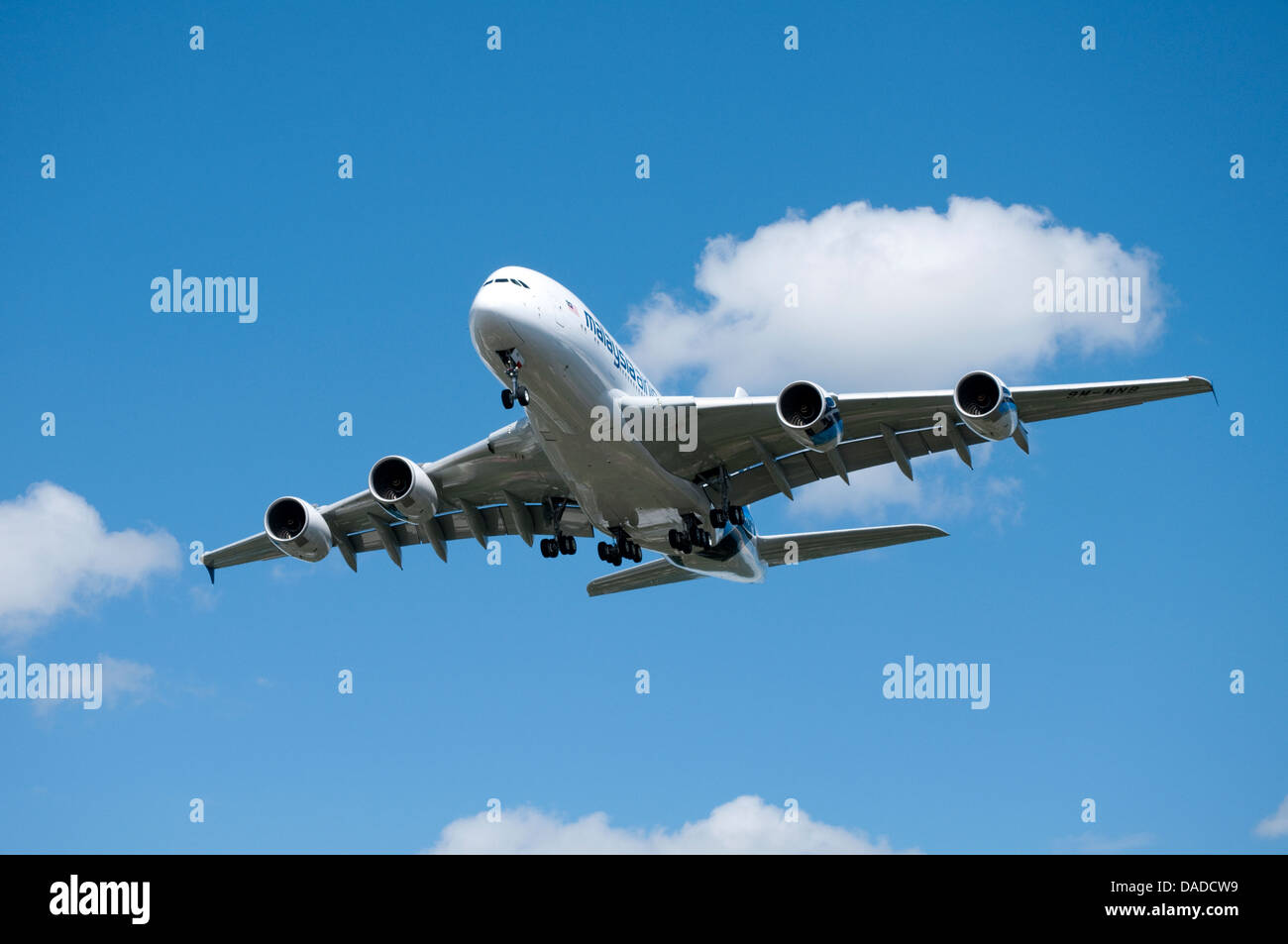 Aircraft with wheels down ready to land Stock Photo - Alamy