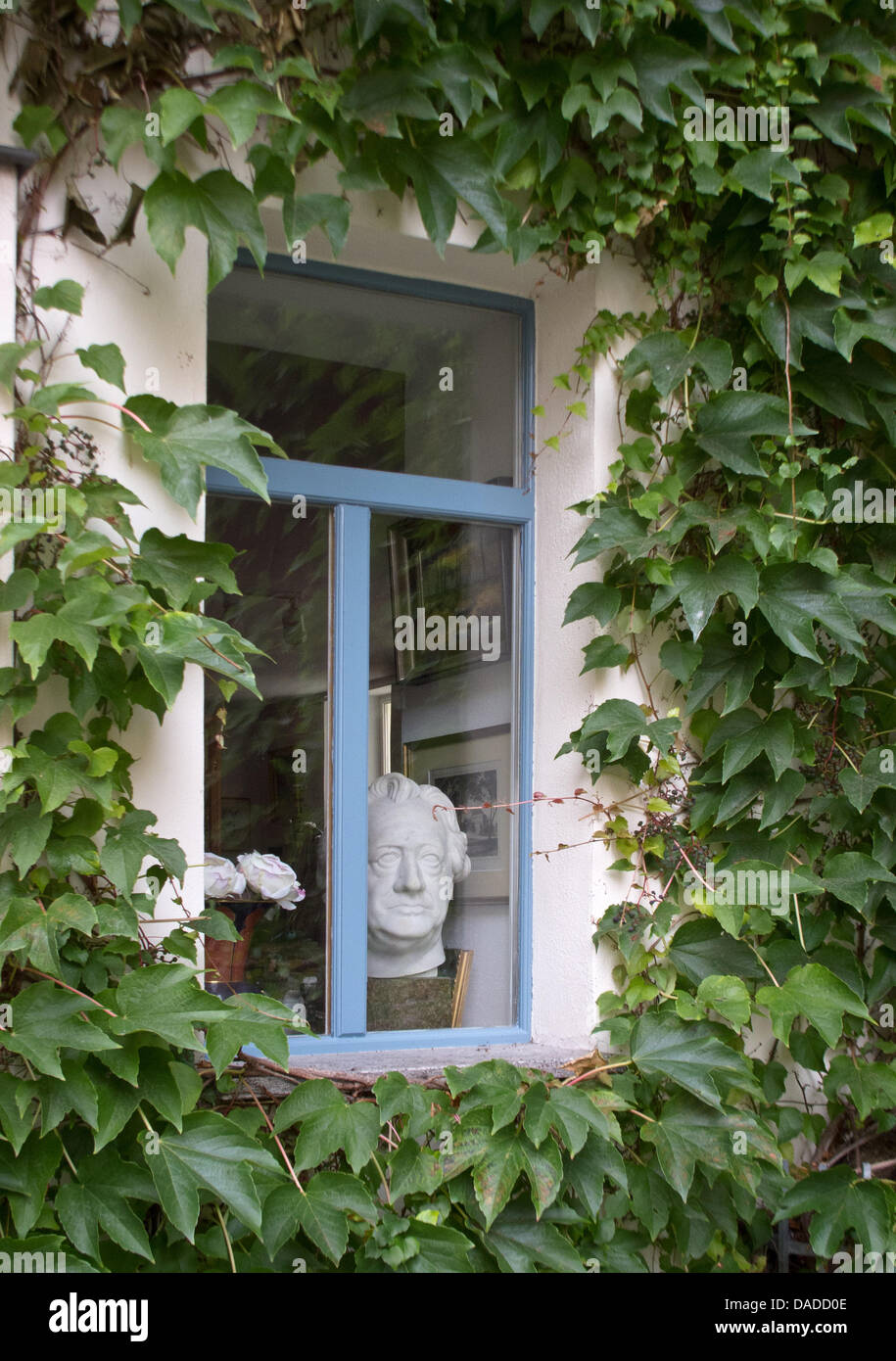 A Goethe bust stands inside window in Weimar, Germany, 13 October 2011 ...