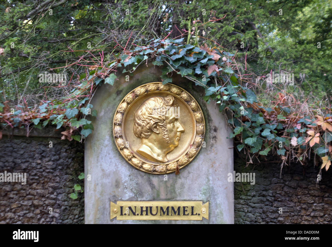 The grave of the Austrian composer Johann Nepomuk Hummel is seen on the ...