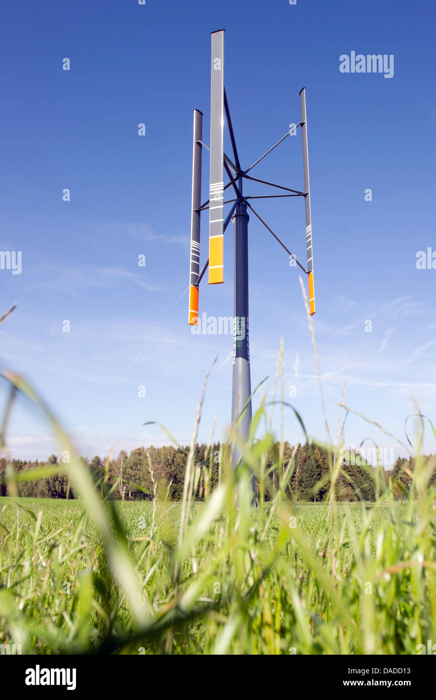 A wind power plant with Darrieus-H-Rotor of the machine components ...