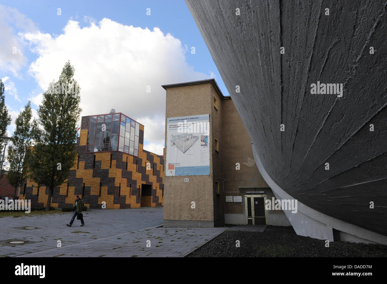 The large windtunnel (R) is seen at the Aerodynamic Park on the campus ...