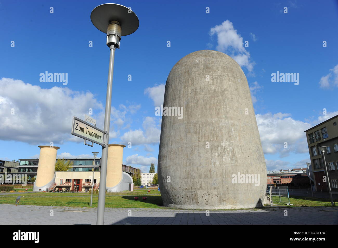 Spin tower is seen at the Aerodynamic Park on the campus of Humboldt ...