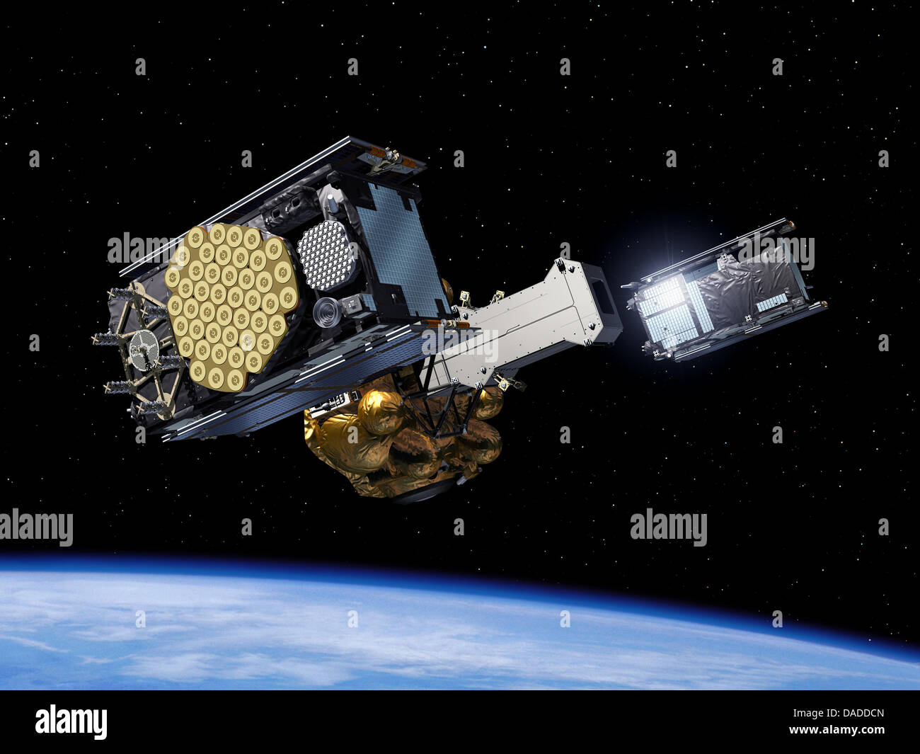 An artistic portrayal shows the exposure of the fourth stage "Fregat ...