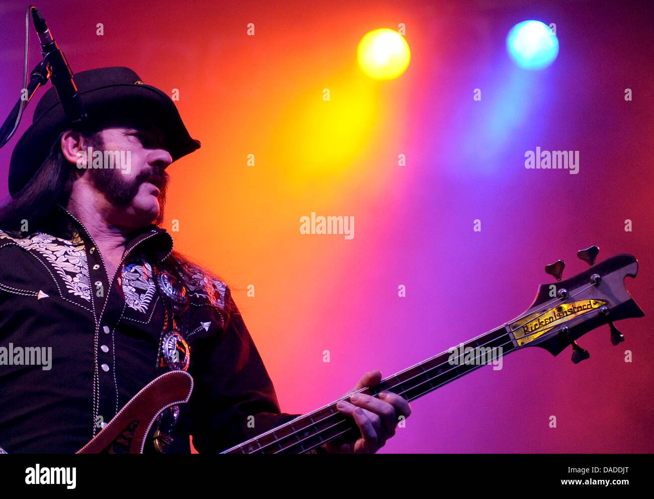 Singer Lemmy Kilmister of the US band 'The Head Cat' is pictured on stage at Huxley's new World ...