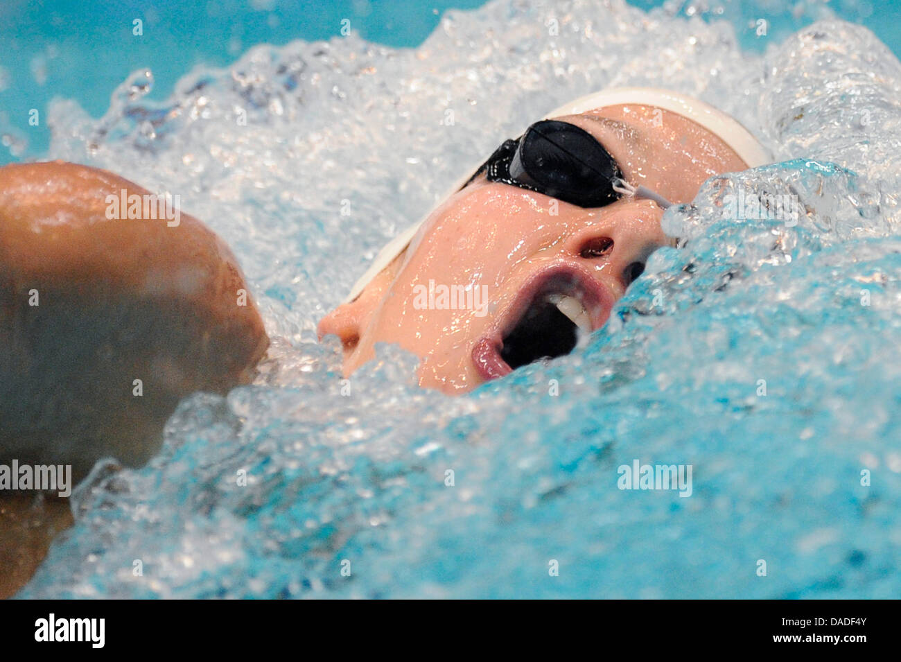 German swimmer Daniela Schreiber swims the women's 200 meter freestyle ...
