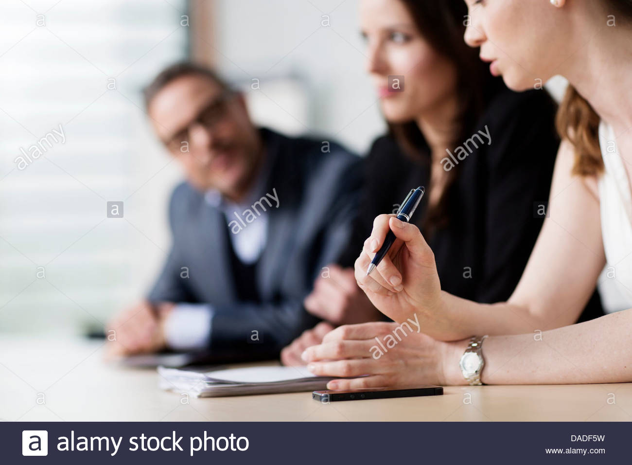 Three People Business Meeting Stock Photos & Three People Business ...