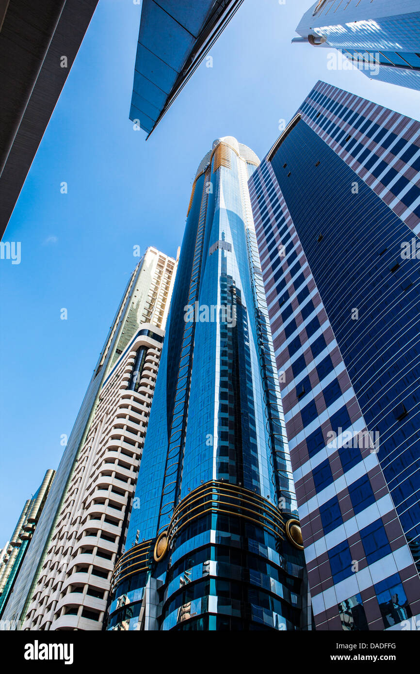 high luxury blue building skyscraper Stock Photo - Alamy