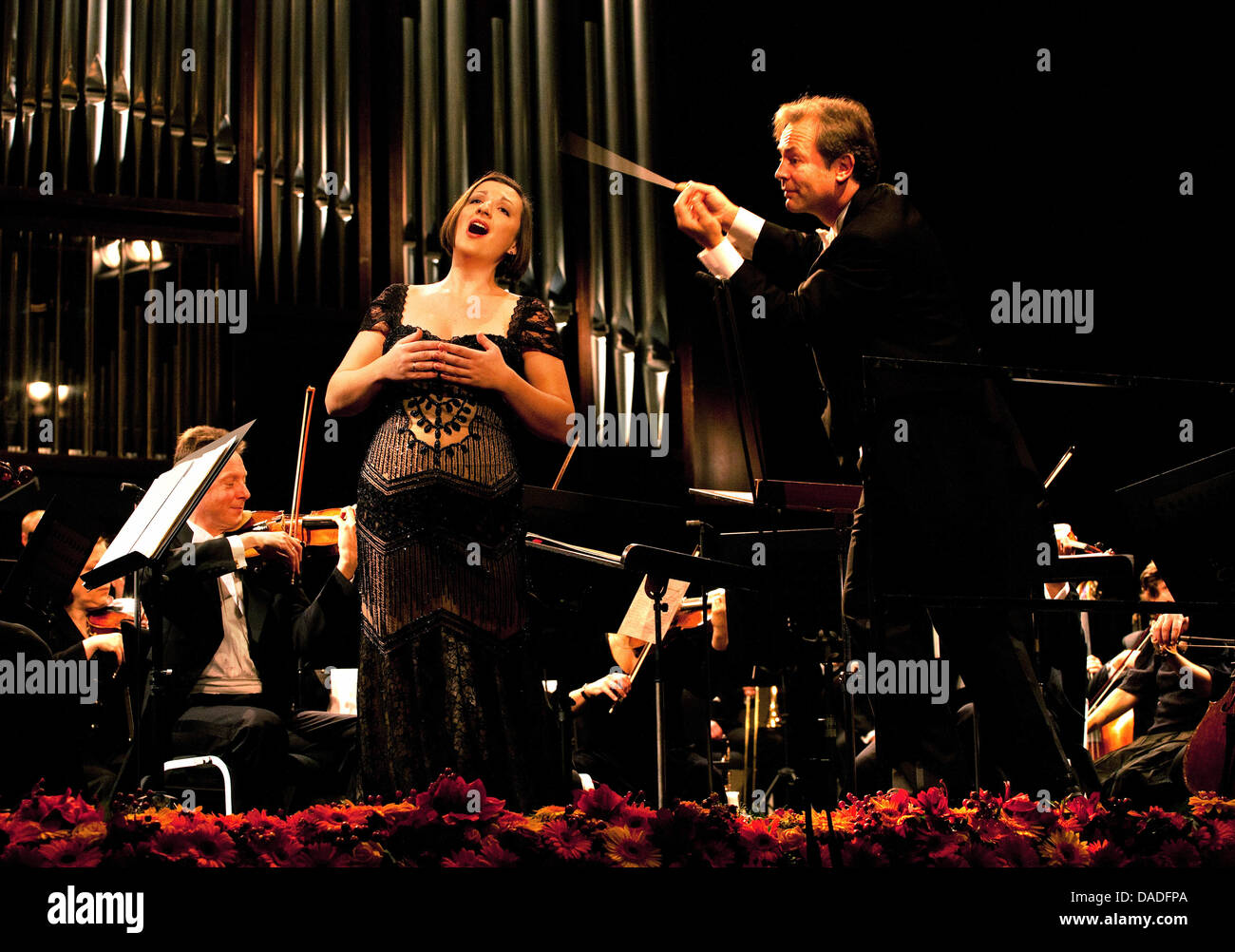 Ukrainian soprano Olga Bezsmertna performs at the young opera singer ...