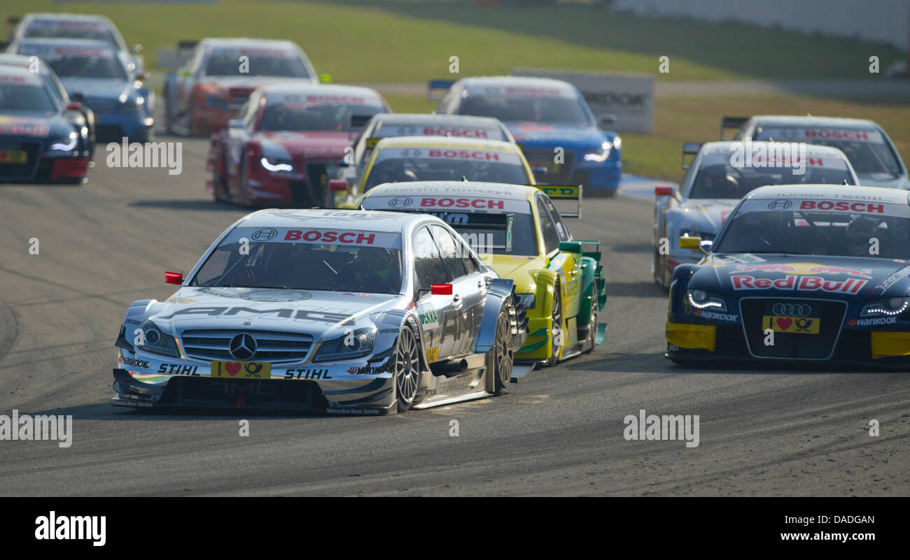 British racer Jamie Green (FRONT) of AMG Mercedes leads the German ...