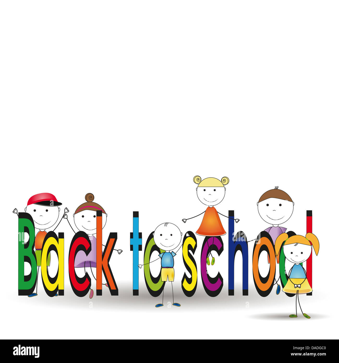 Happy and cute kids back to school Stock Photo - Alamy