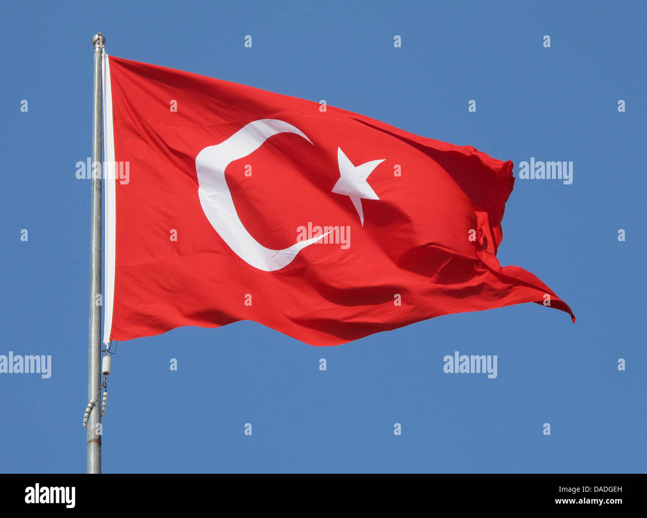 Turkish flag waves hi-res stock photography and images - Alamy