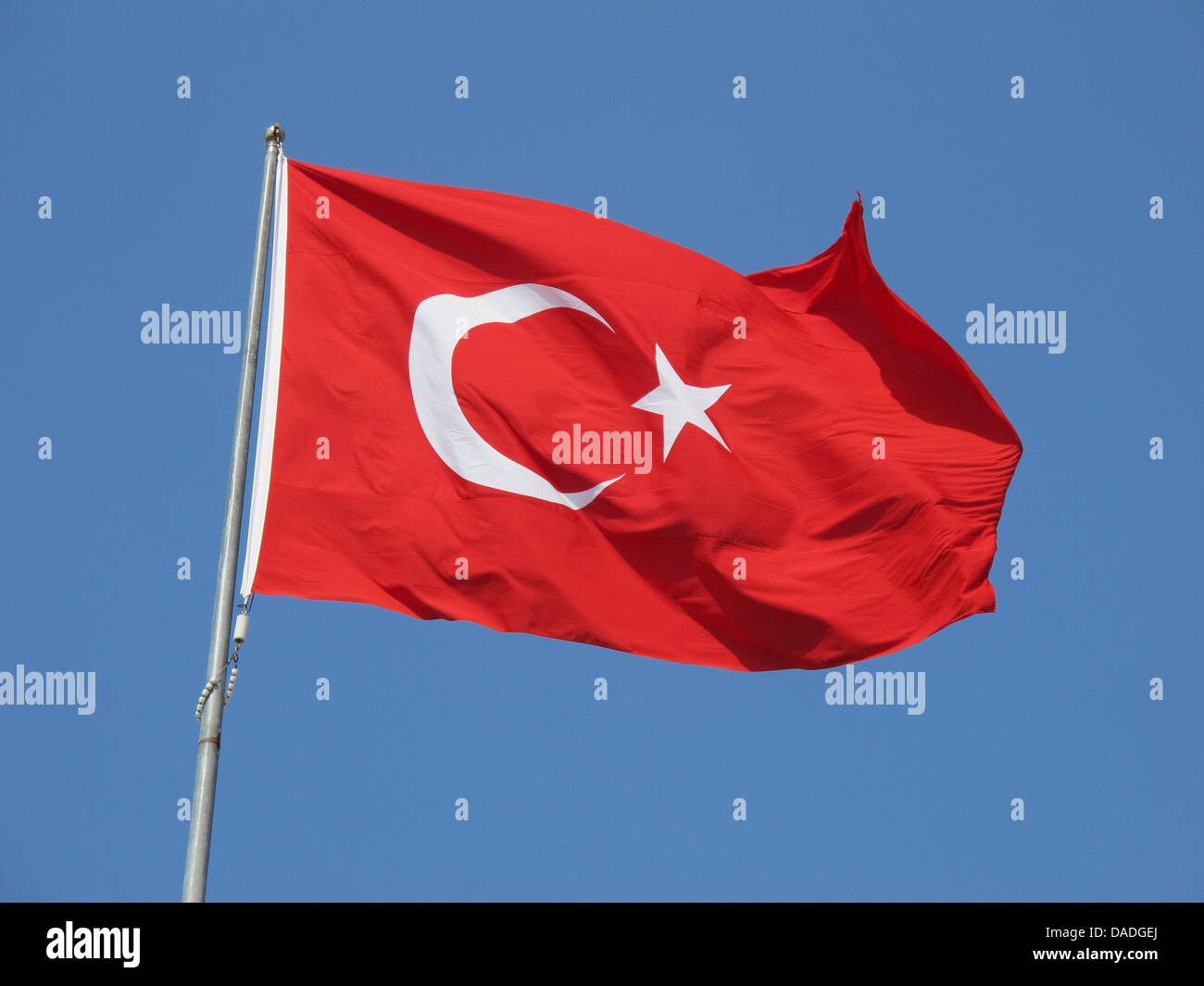Turkish flag waves hi-res stock photography and images - Alamy