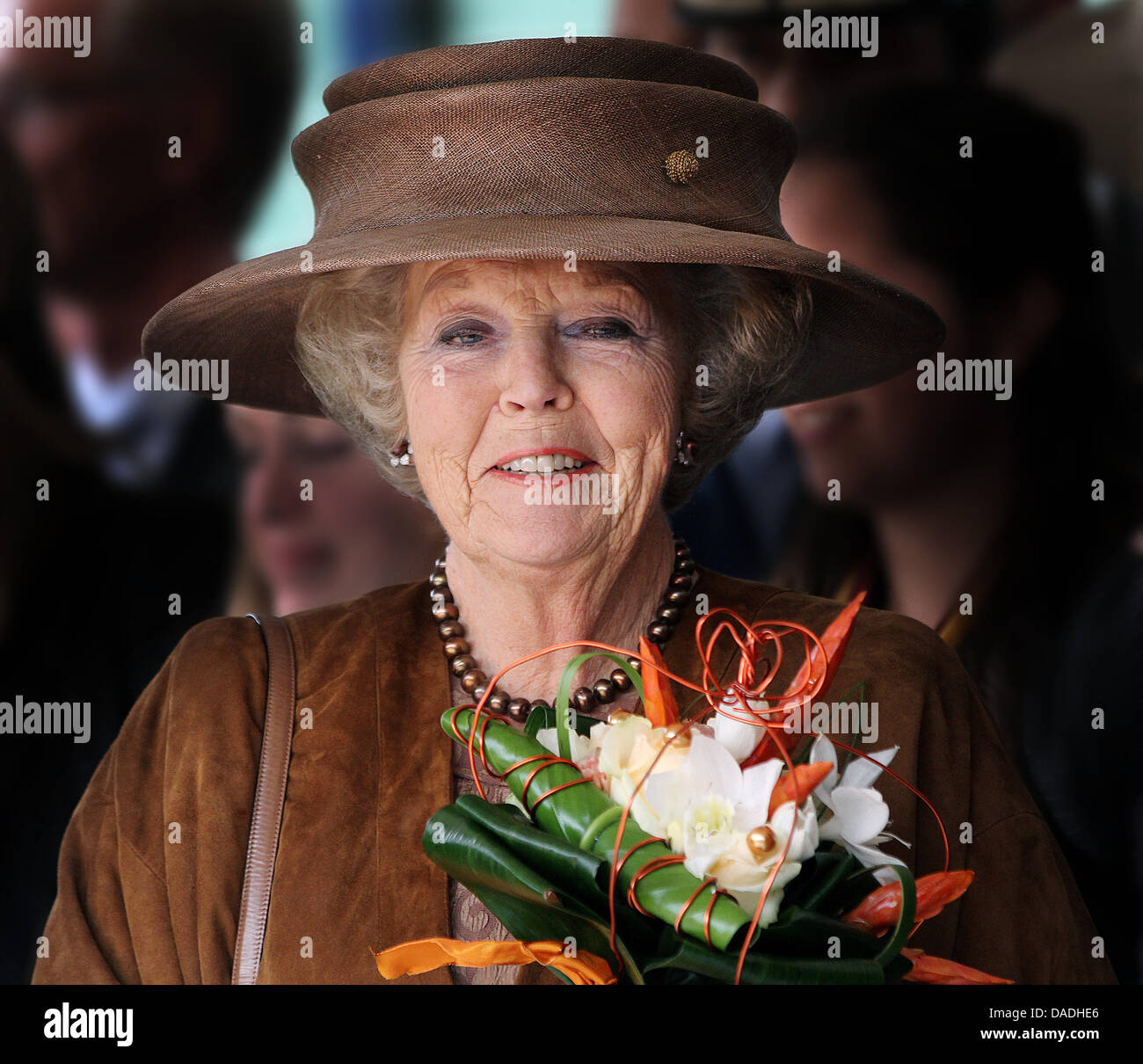 Queen Beatrix of the Netherlands opens the new school centre Waldheim ...