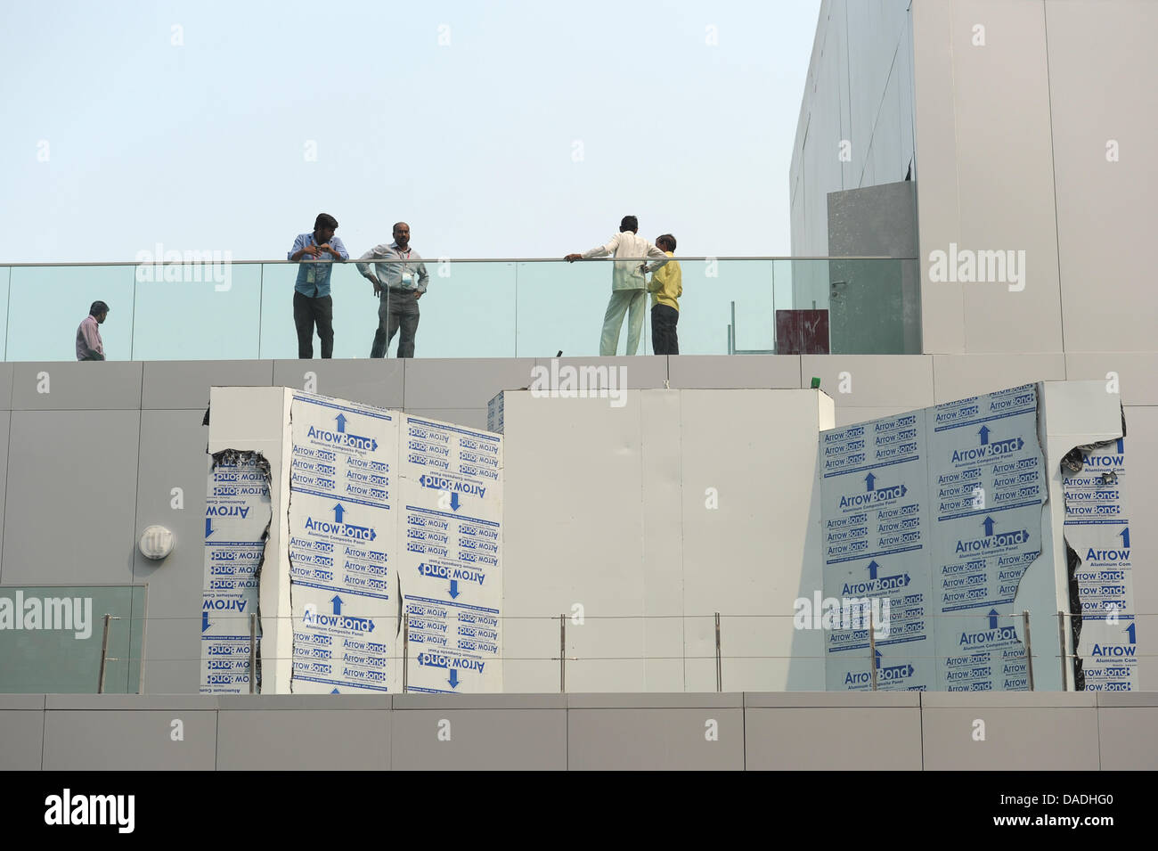 Unfinished podium at the race track Buddh International Circuit ...