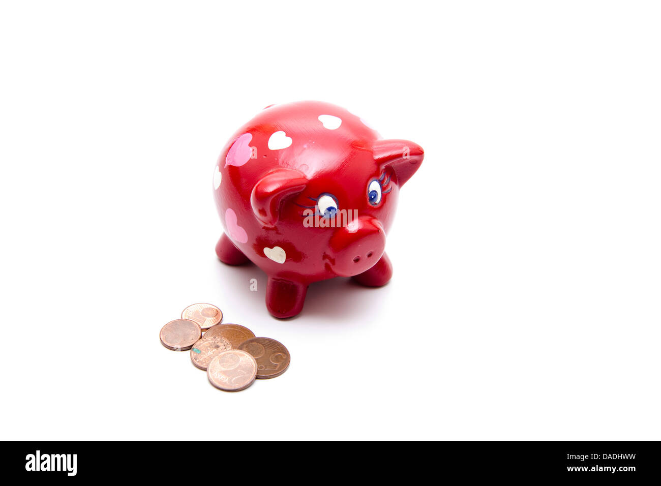 Ceramic pig with money coin Stock Photo - Alamy