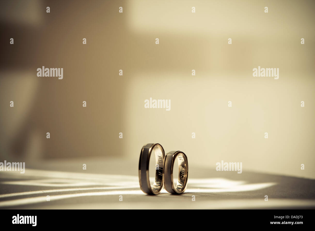 two wedding rings Stock Photo - Alamy