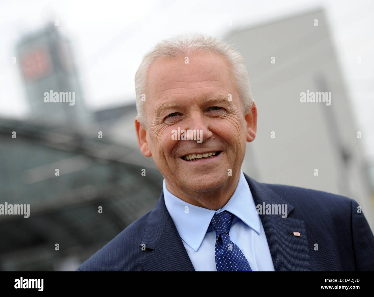 Ruediger Grube, CEO of Deutsche Bahn AG, is pictured at the central ...