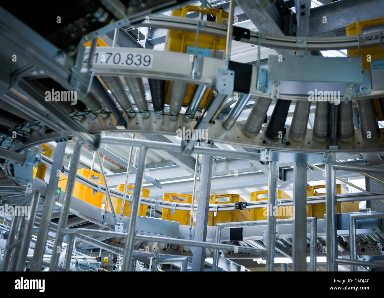 The new fully automated letter-sorting machine is pictured at a large ...