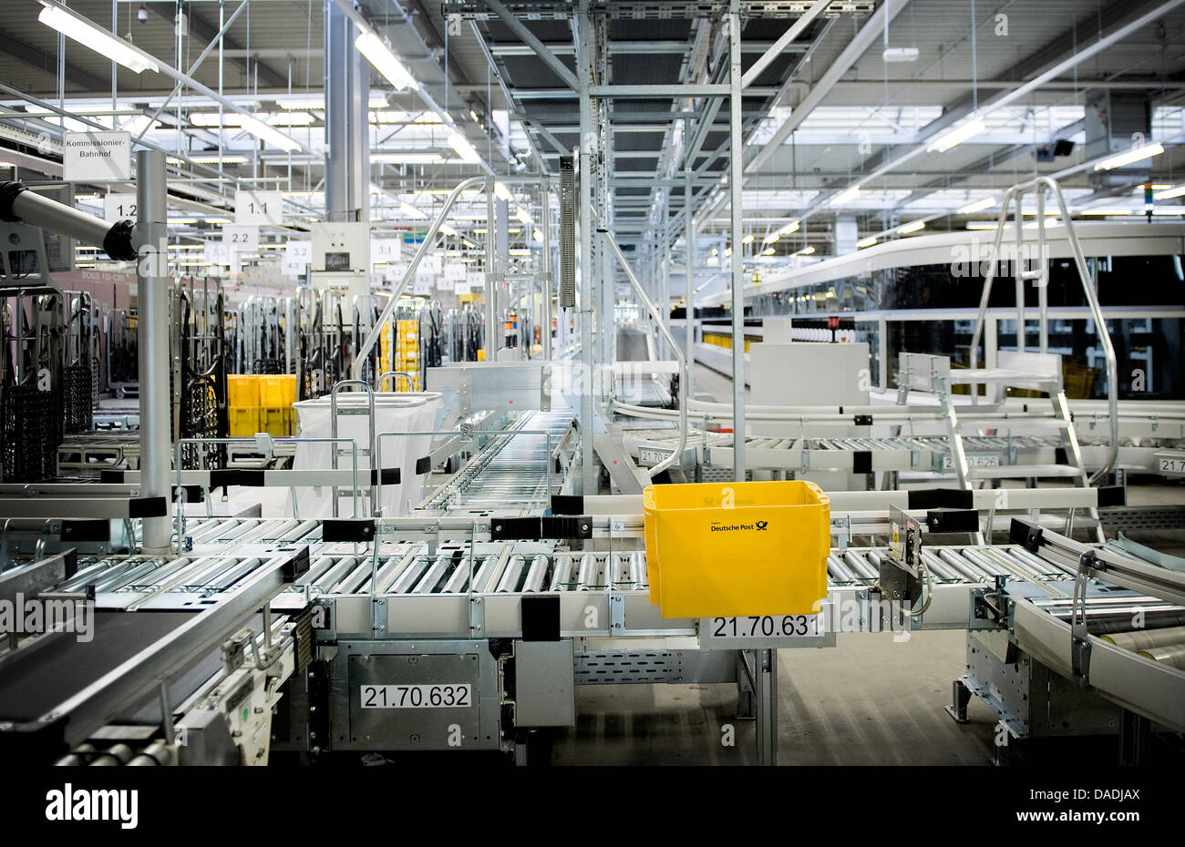 The new fully automated letter-sorting machine is pictured at a large ...