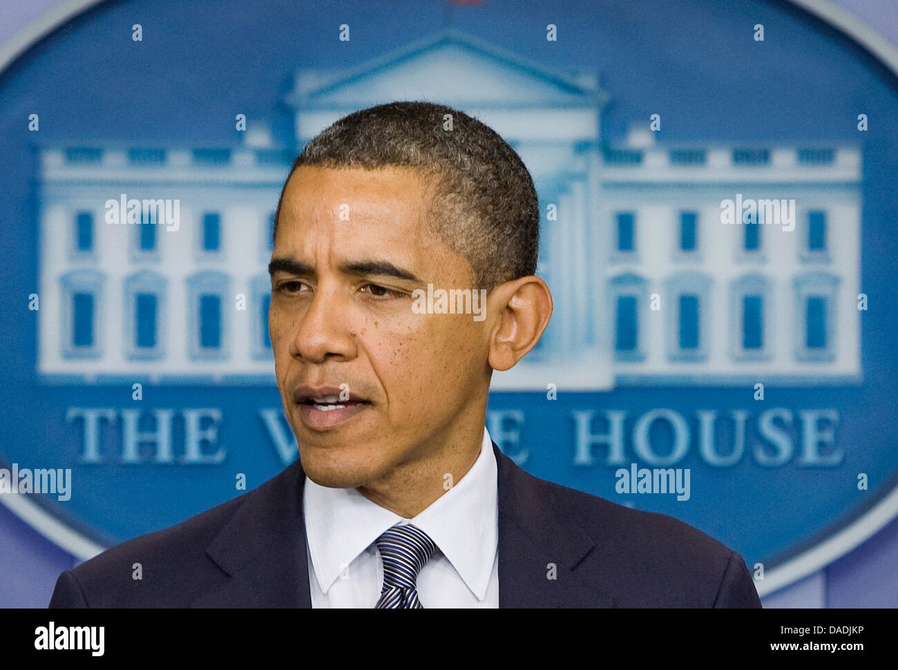United States President Barack Obama visits the White House Press ...