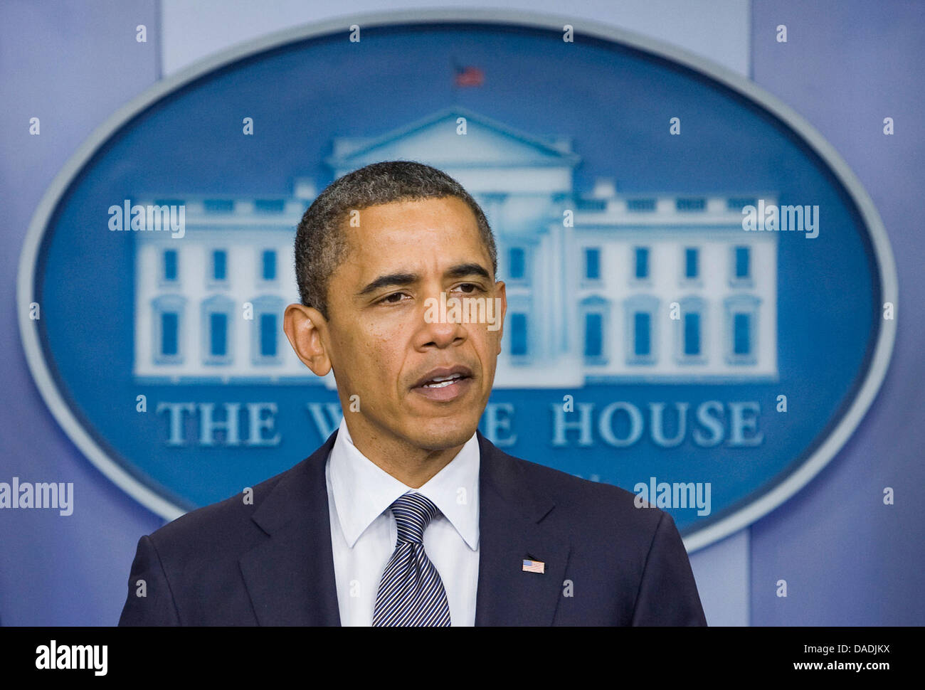 United States President Barack Obama visits the White House Press ...