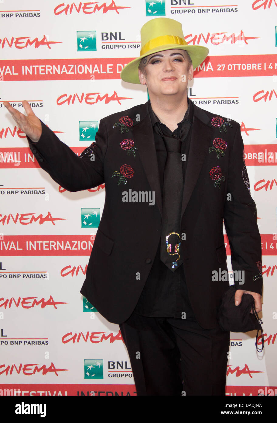 Singer Boy George attends a photocall during the 6th International Rome ...