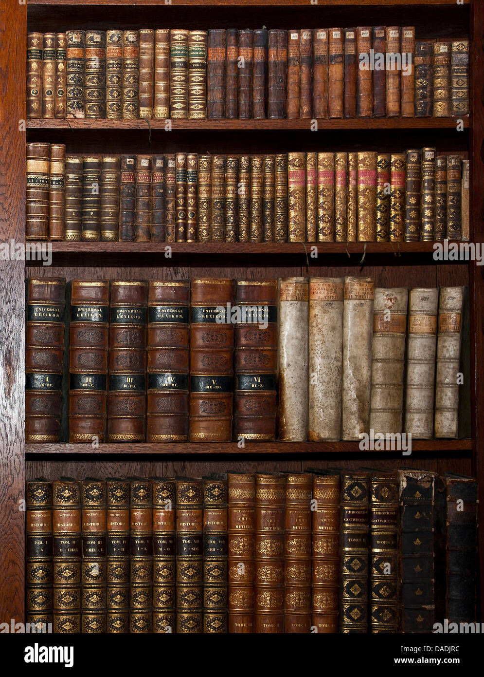 historic old books in a old library Stock Photo - Alamy