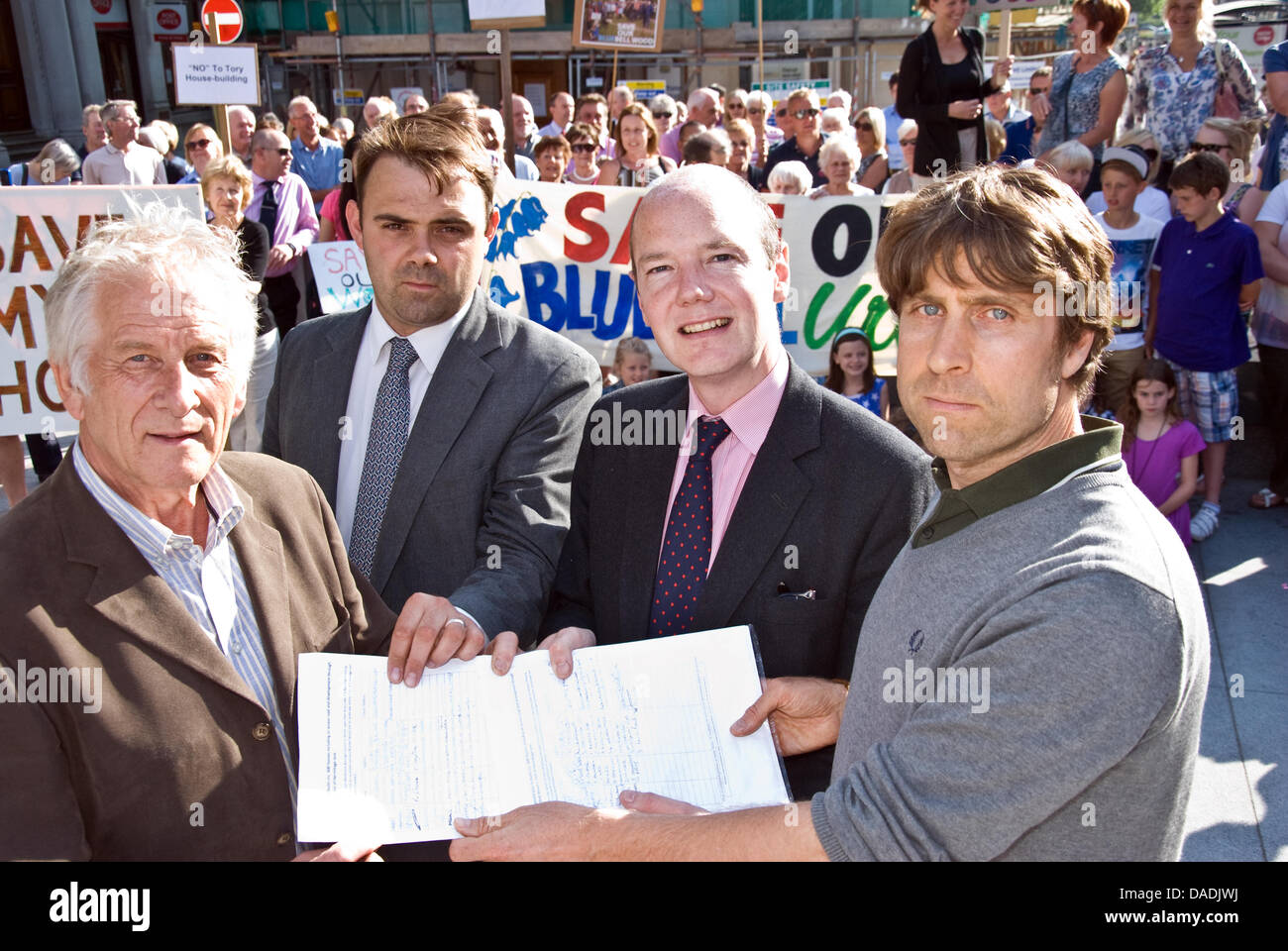 Protest against planning application Stock Photo - Alamy