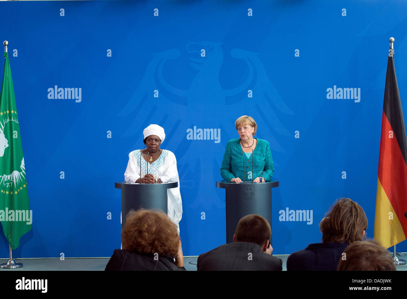 Berlin, Germany. July 11th 2013. German Chancellor Angela Merkel and ...